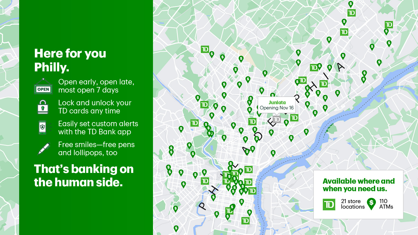TD Bank Locations & ATM's In Philadelphia, PA Near You