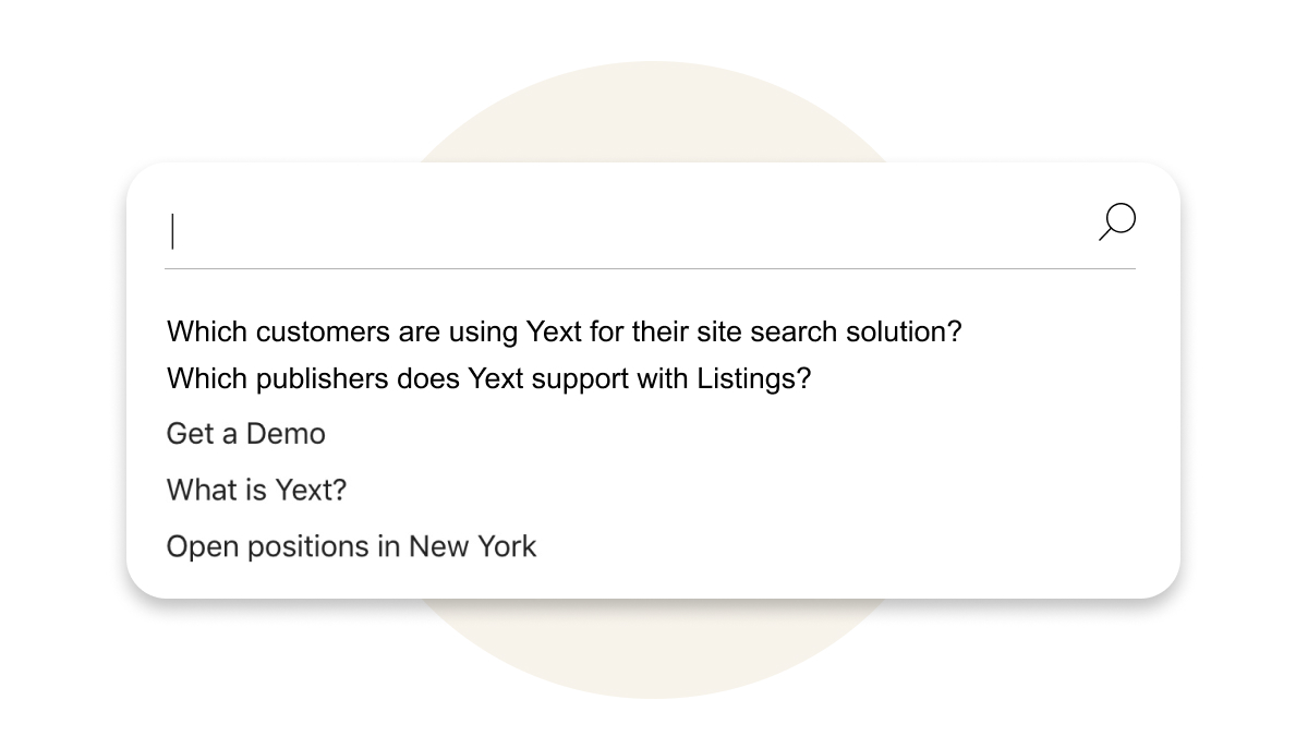 Query Suggestions | Yext